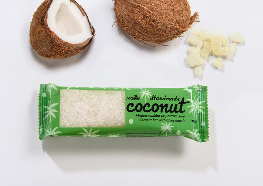 Handmade coconut bar with mastiha flavour - Naturals