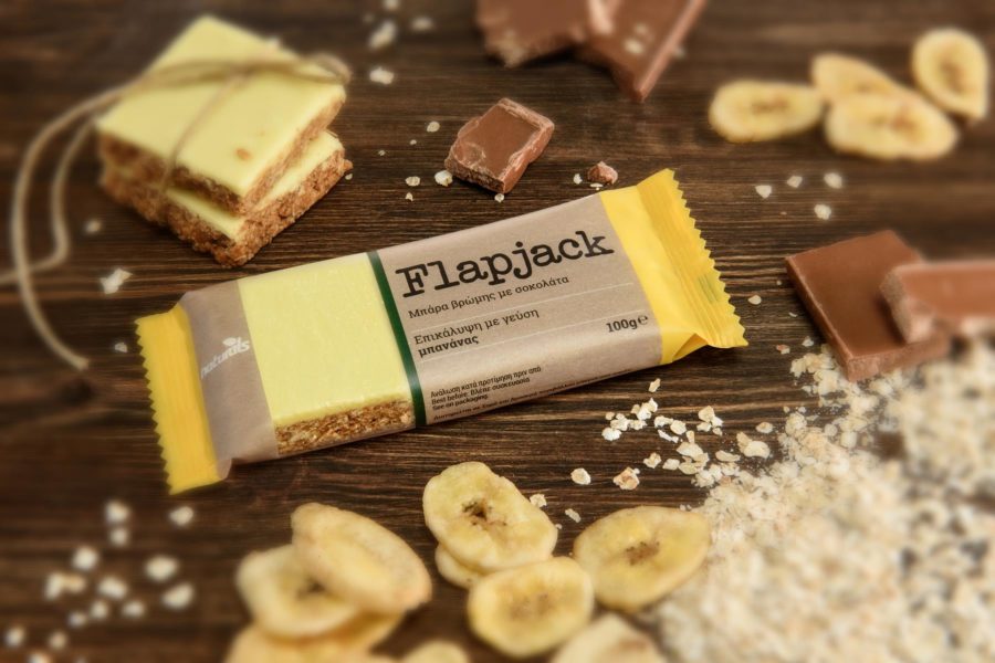 Flapjack with banana flavor coating - Naturals