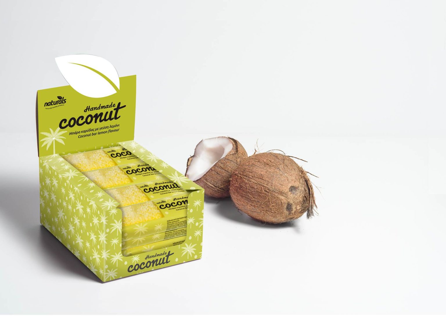 Handmade coconut bar with lemon flavour - Naturals